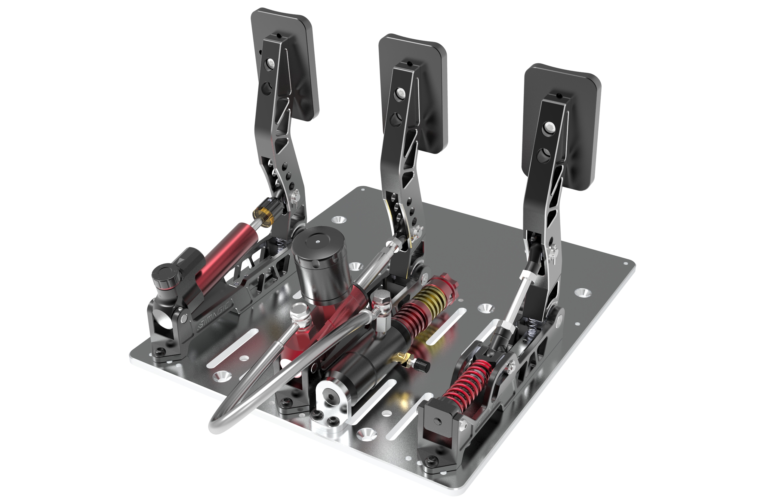 Simagic P2000 Crimson Edition Hydraulic 3'lü pedal Seti 200kg Loadcell ...